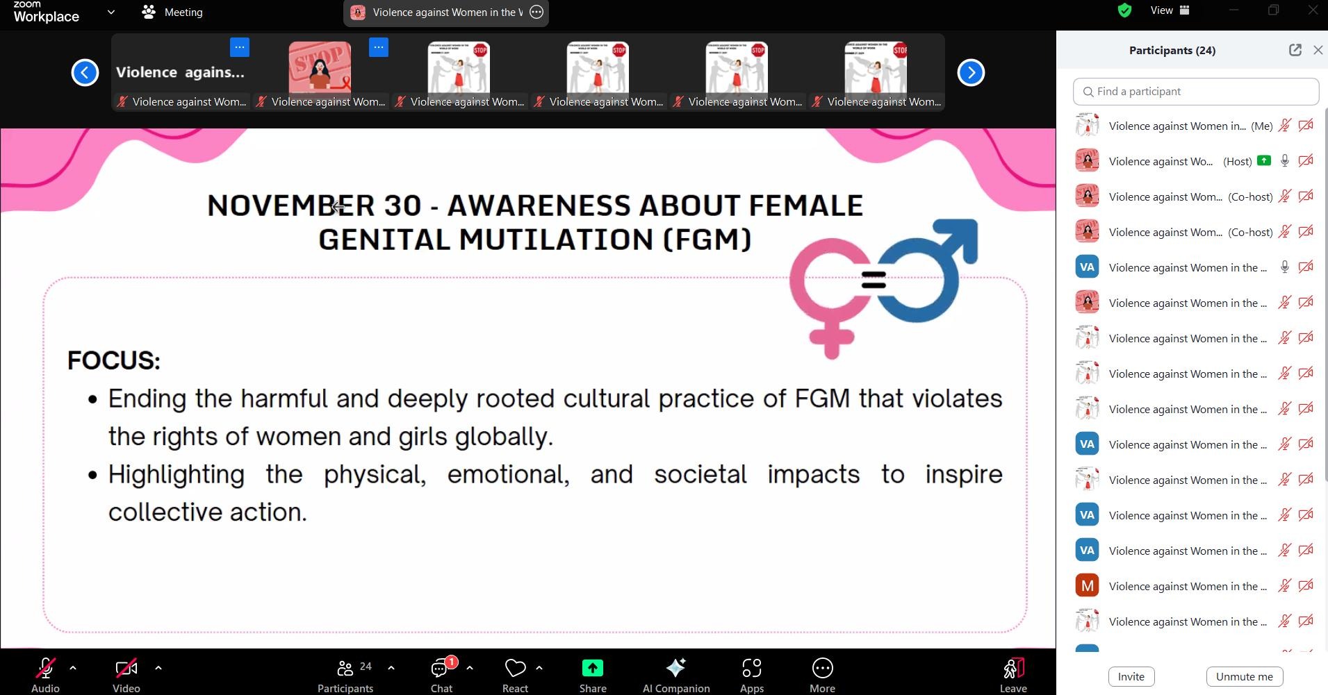 Conducting Day to Raise Awareness about Female Genital Mutilation (FGM ...